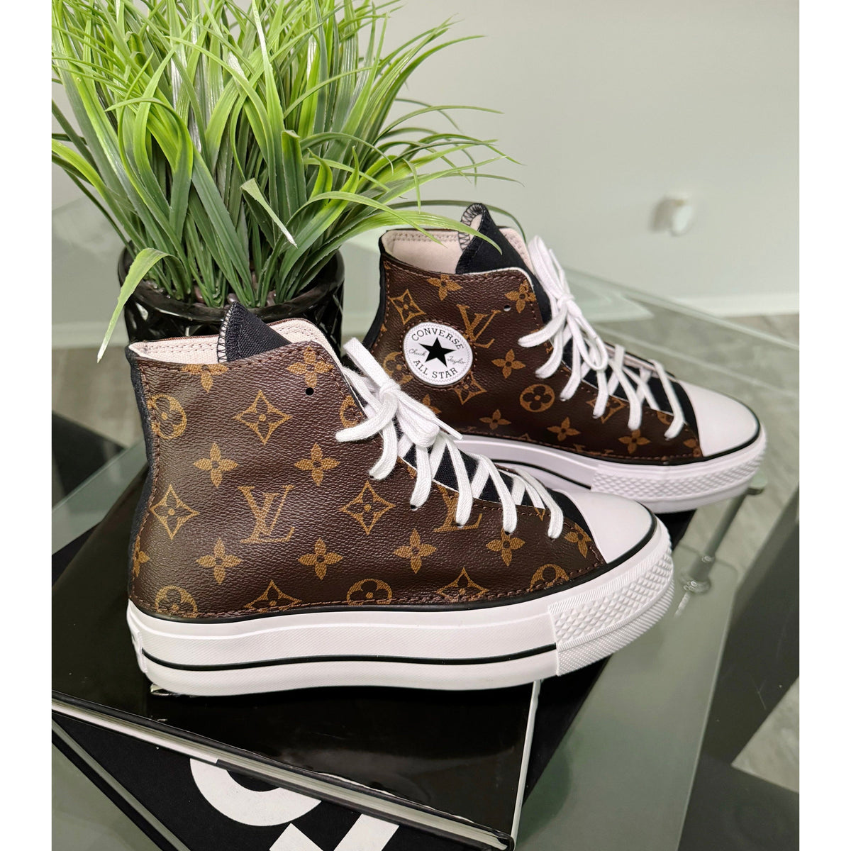 Luis Monogram Platform Converse – Elevated Studioz