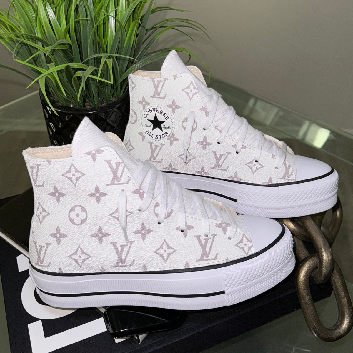 Luis White Platform Converse – Elevated Studioz