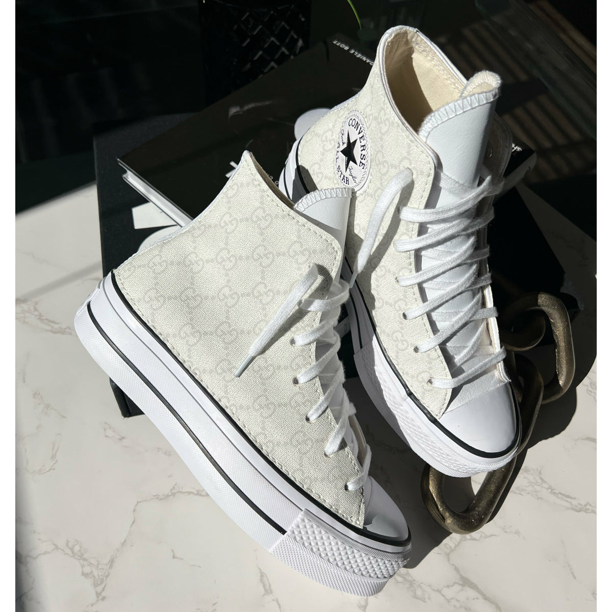Cream DoubleG Platform Converse – Wavy Creationz